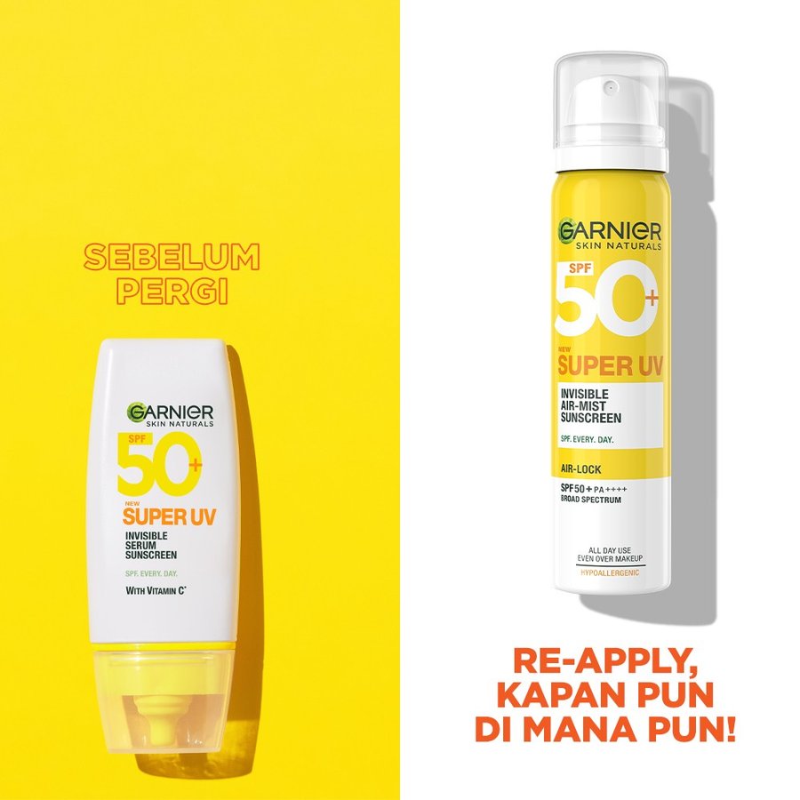 Invisible Air-Mist Sunscreen SPF 50+ PA++++ | Garnier Indonesia