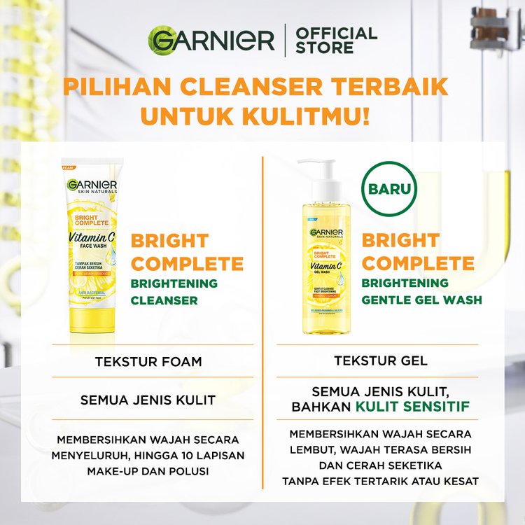 Bright Complete Vitamin C Gel Wash | Garnier Indonesia