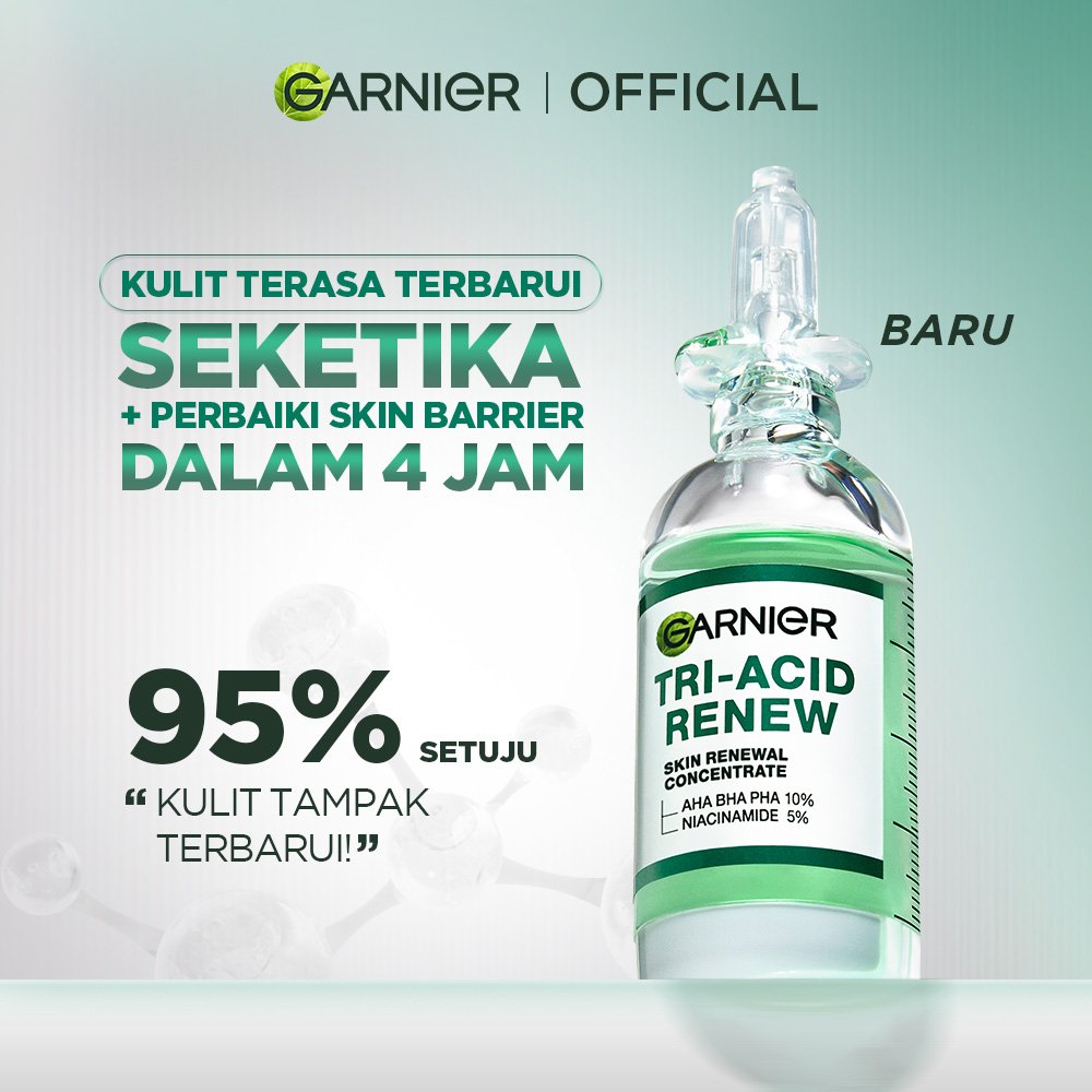 Garnier Tri Acid Renew Peeling Serum | Serum Eksfoliasi