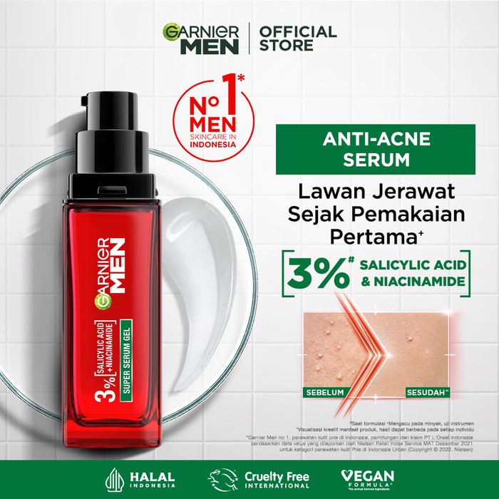 Garnier Men Acno Fight Super Serum Gel untuk Lawan Jerawat
