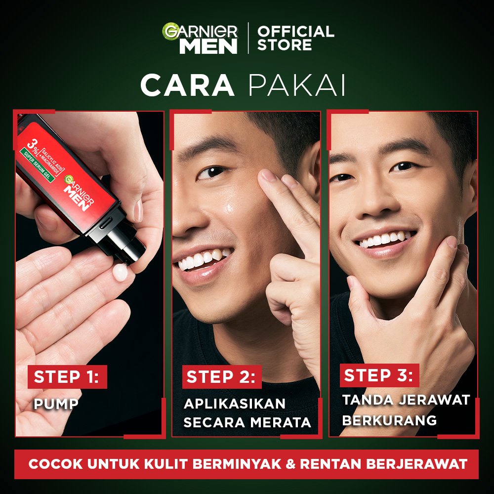 Garnier Men Acno Fight Super Serum Gel untuk Lawan Jerawat