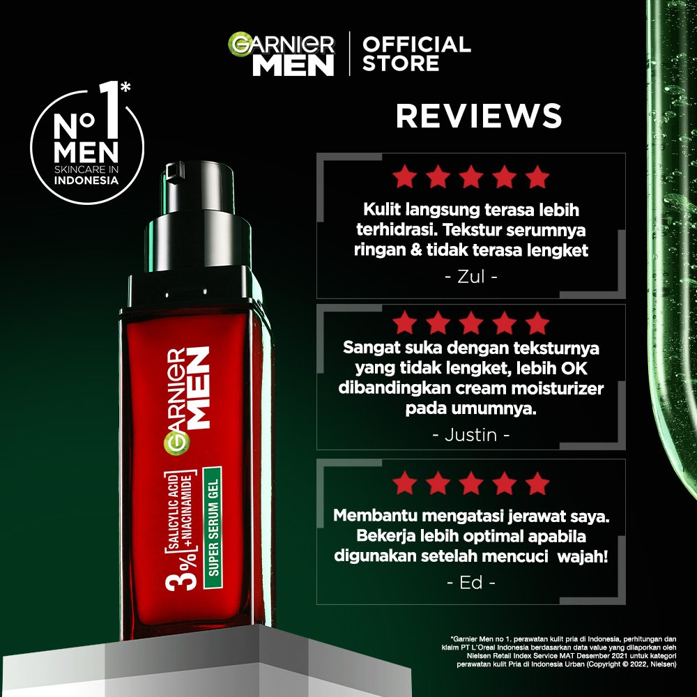 Garnier Men Acno Fight Super Serum Gel untuk Lawan Jerawat
