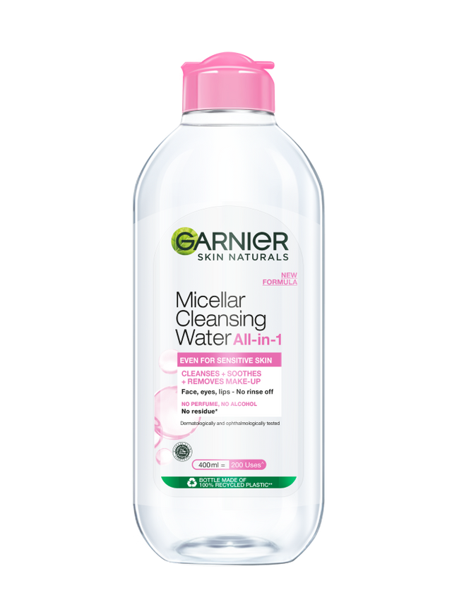 Garnier Micellar Water Sensitive Pink - Pembersih Wajah