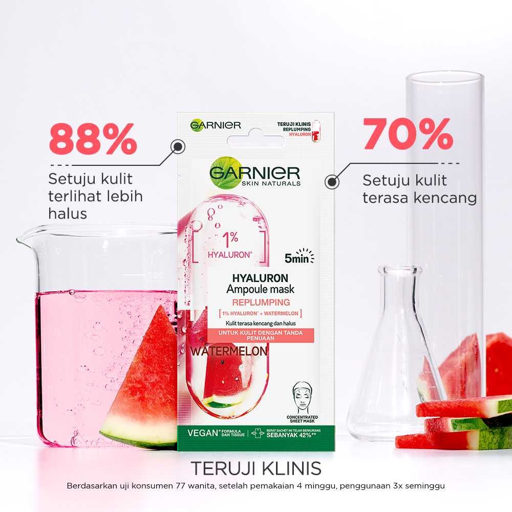 Garnier Ampoule Mask Hyaluron + Watermelon | Garnier Indonesia