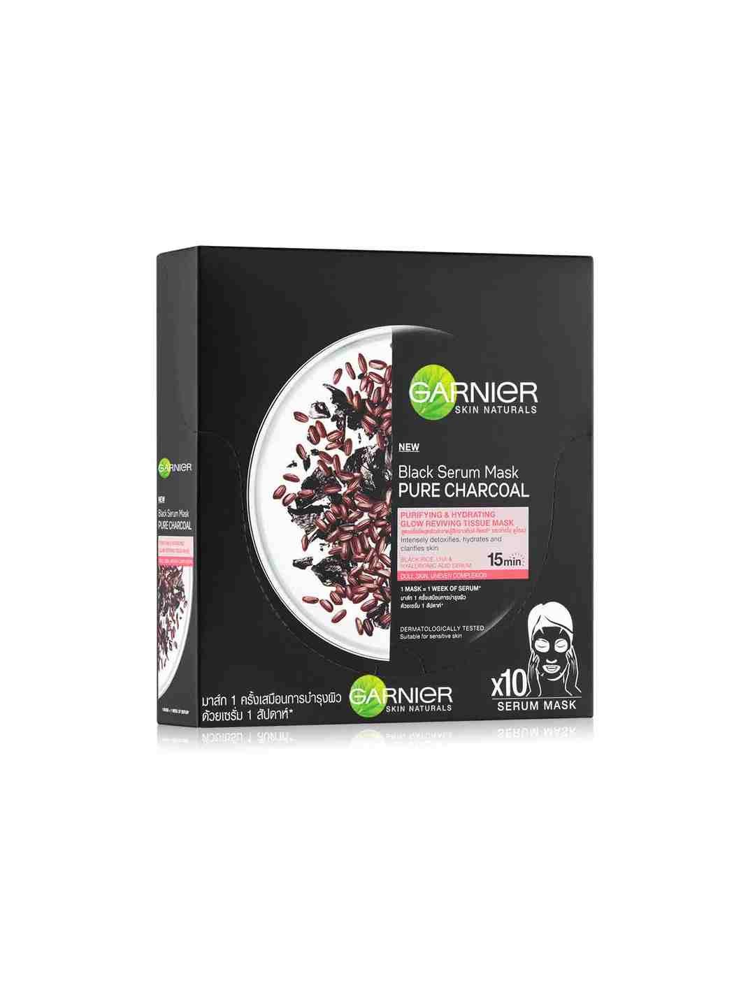 Black Serum Mask Pure Charcoal Black Rice - Garnier Serum Mask